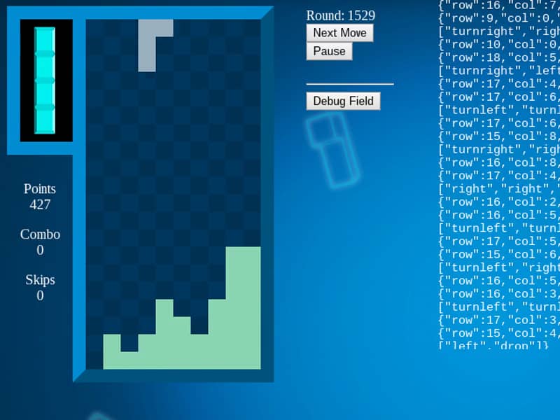 Heuristics Driven Tetris AI demo on Vimeo