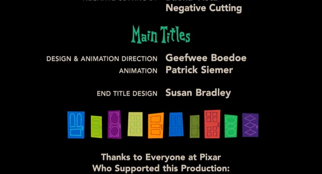 Monsters Inc Credits