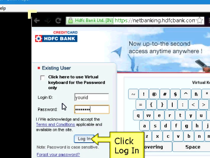 HDFC Credit Card Login Instructions on Vimeo