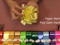 Satin Finish Hank Folded Poly Bows