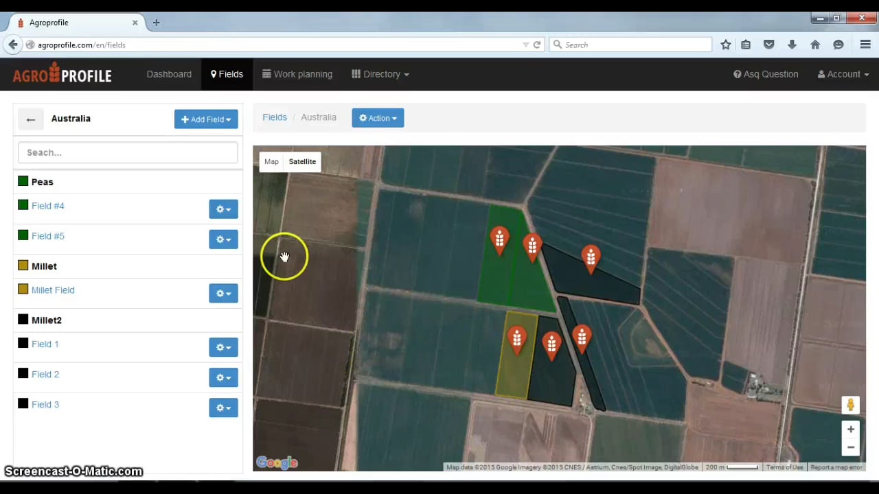 Free area calculation on the map with agroprofile.com on Vimeo