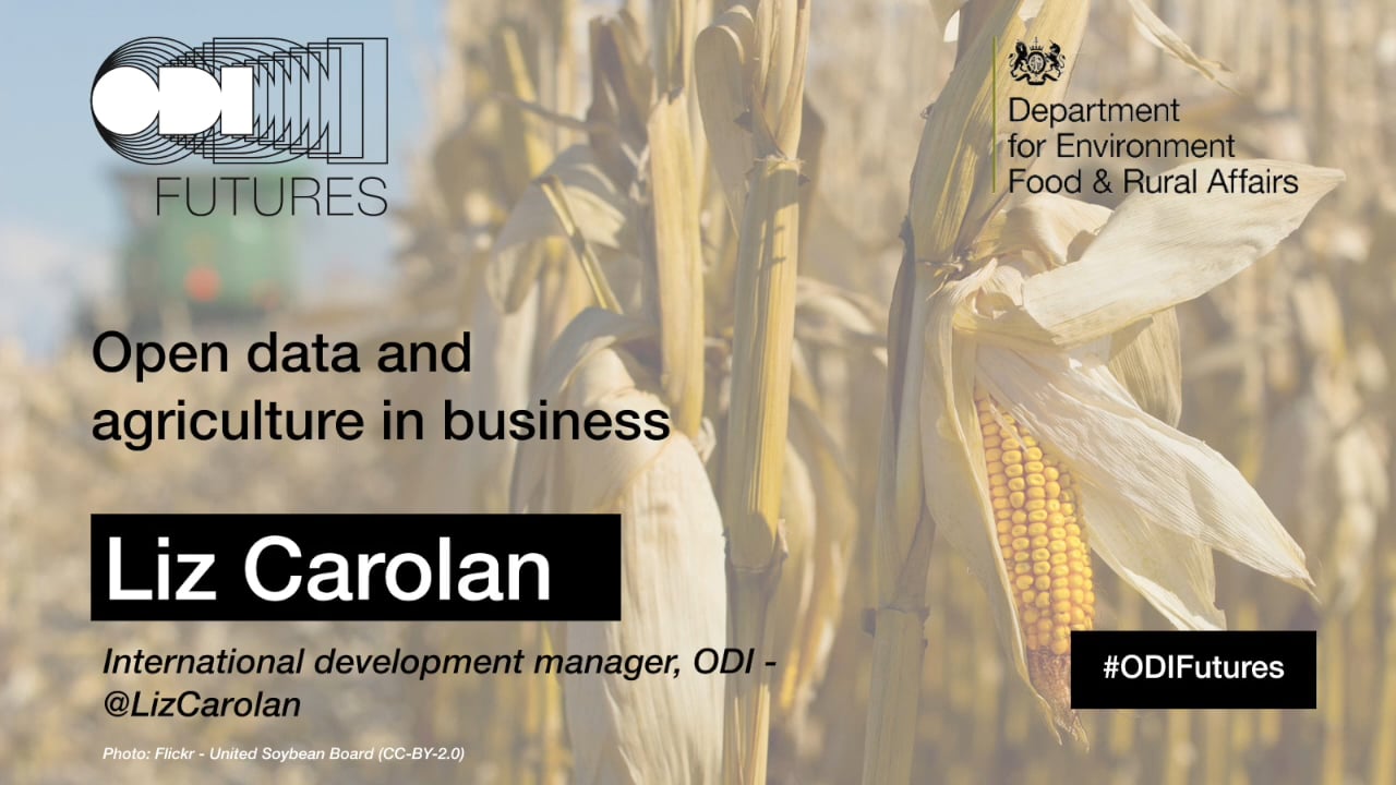 Liz Carolan - ODI Futures: open data in agriculture and business on Vimeo