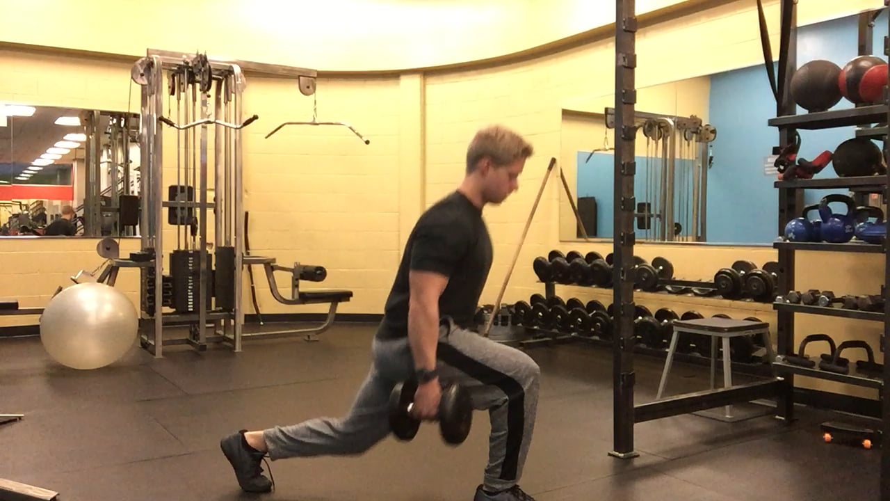 DB step back lunge on Vimeo