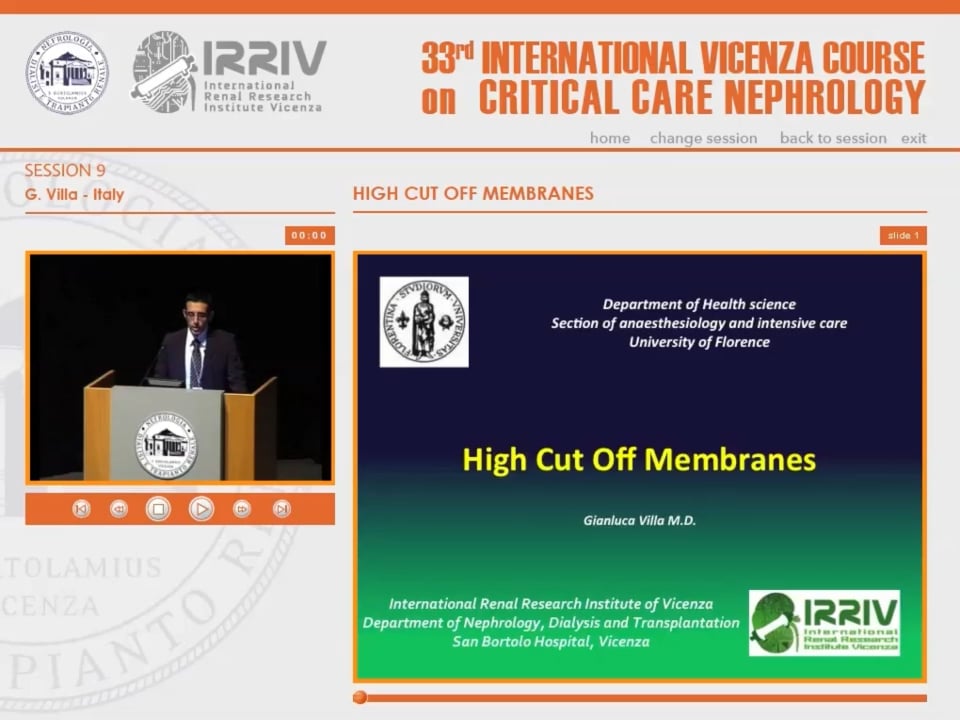 High Cut Off Membranes (Session 9) on Vimeo