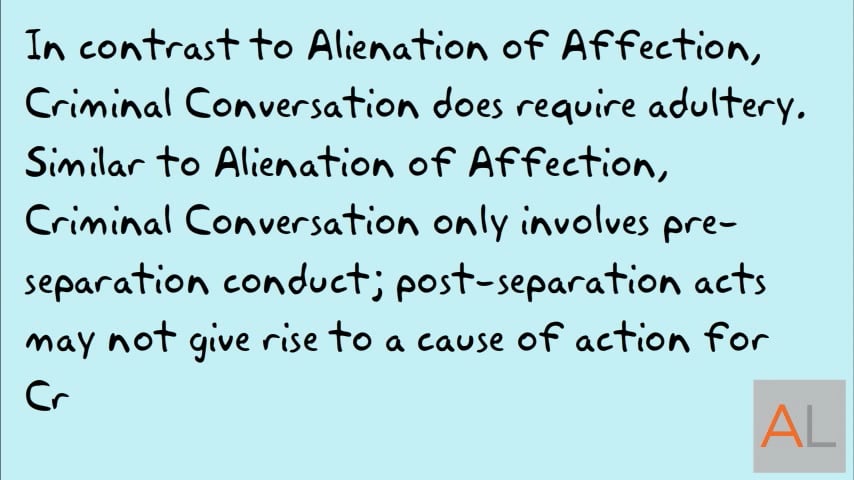 Alienation of Affection and Criminal Conversation on Vimeo