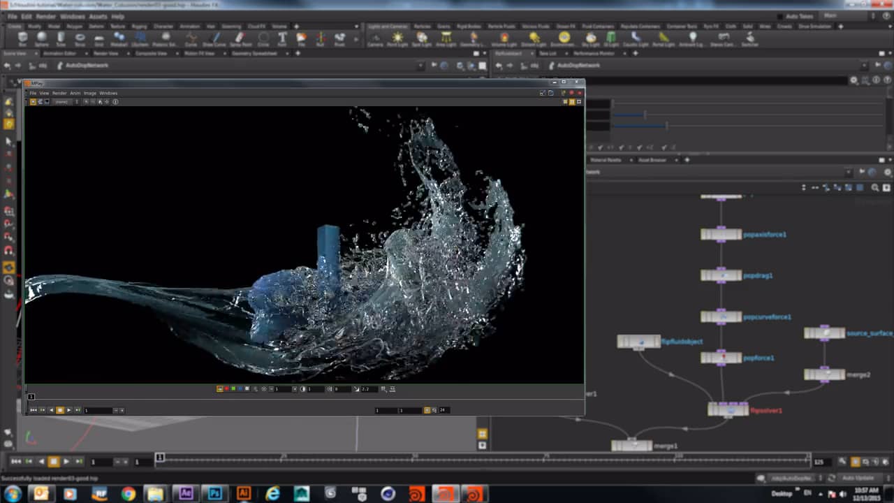 SideFX Houdini 15,Test-water Splash - (Houdini Flip Fluid) on Vimeo