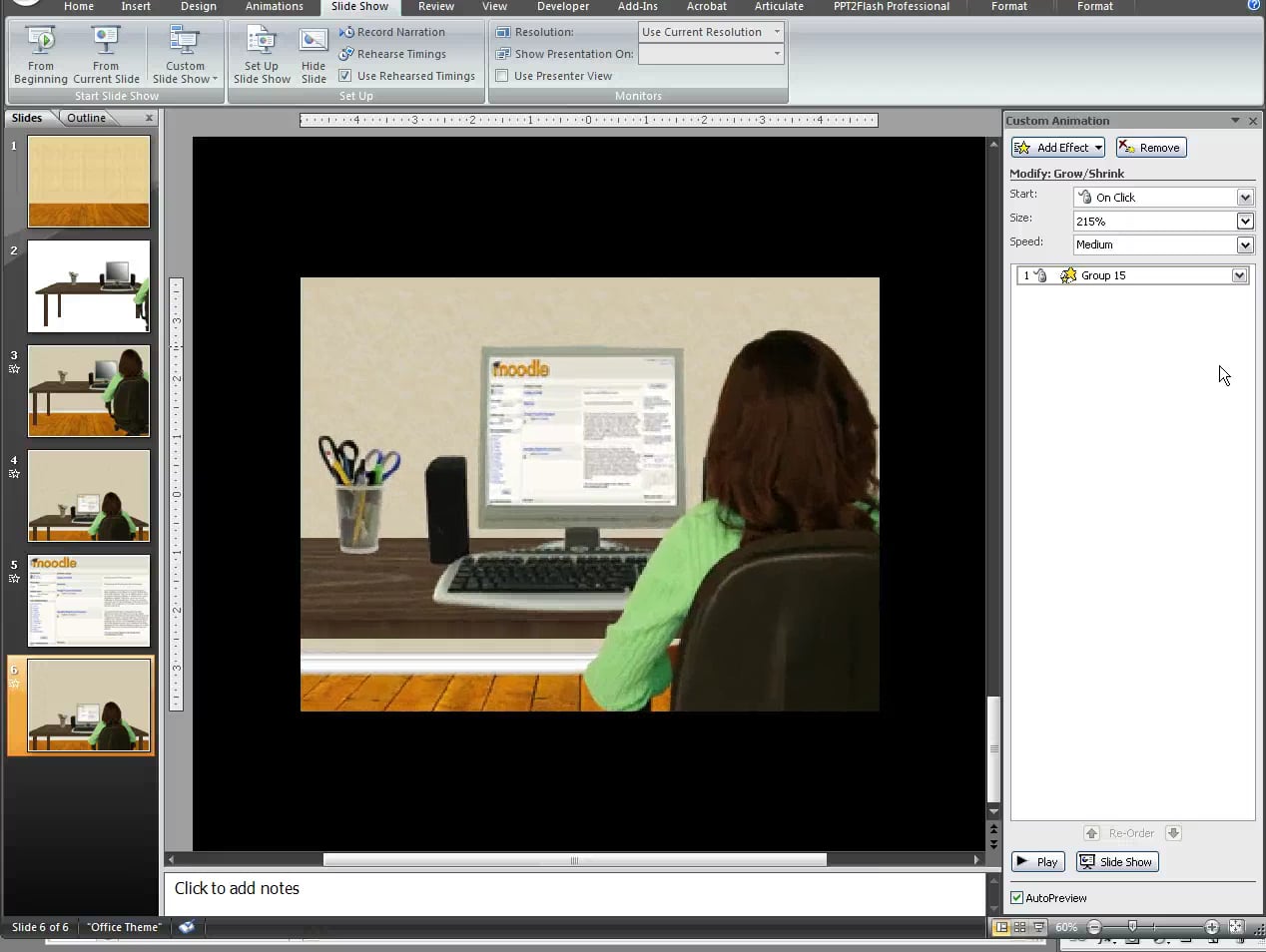 Creating a "zoom in" effect in Powerpoint for #eLearning on Vimeo