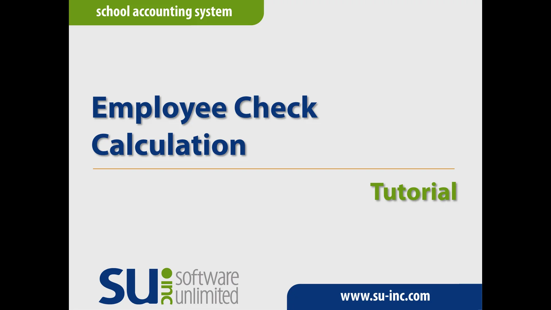 Training Tutorials - Employee Check Calculation on Vimeo