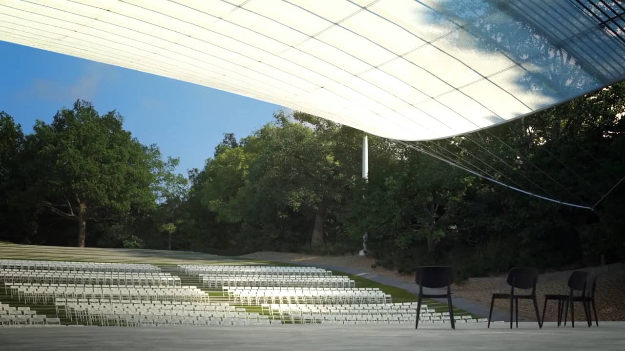 Sky Reflector Canopy, Stanford University Frost Amphitheater on Vimeo