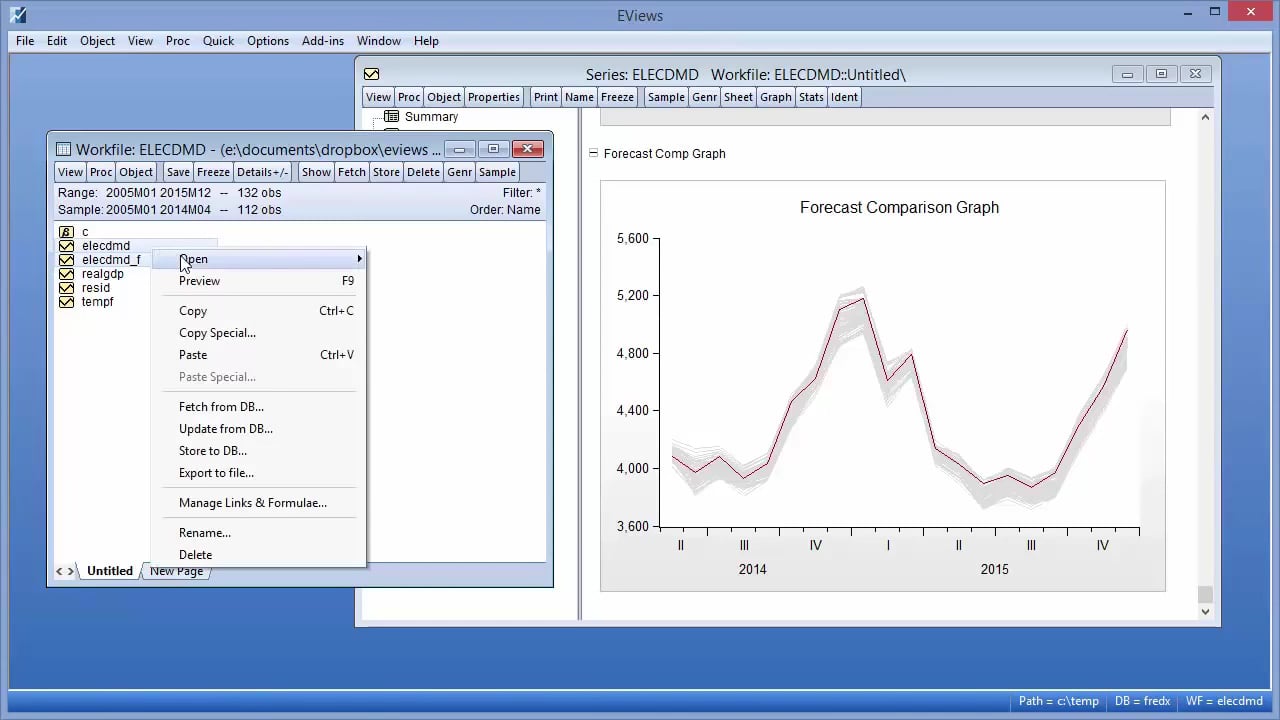 Automatic ARIMA Forecasting using Eviews on Vimeo