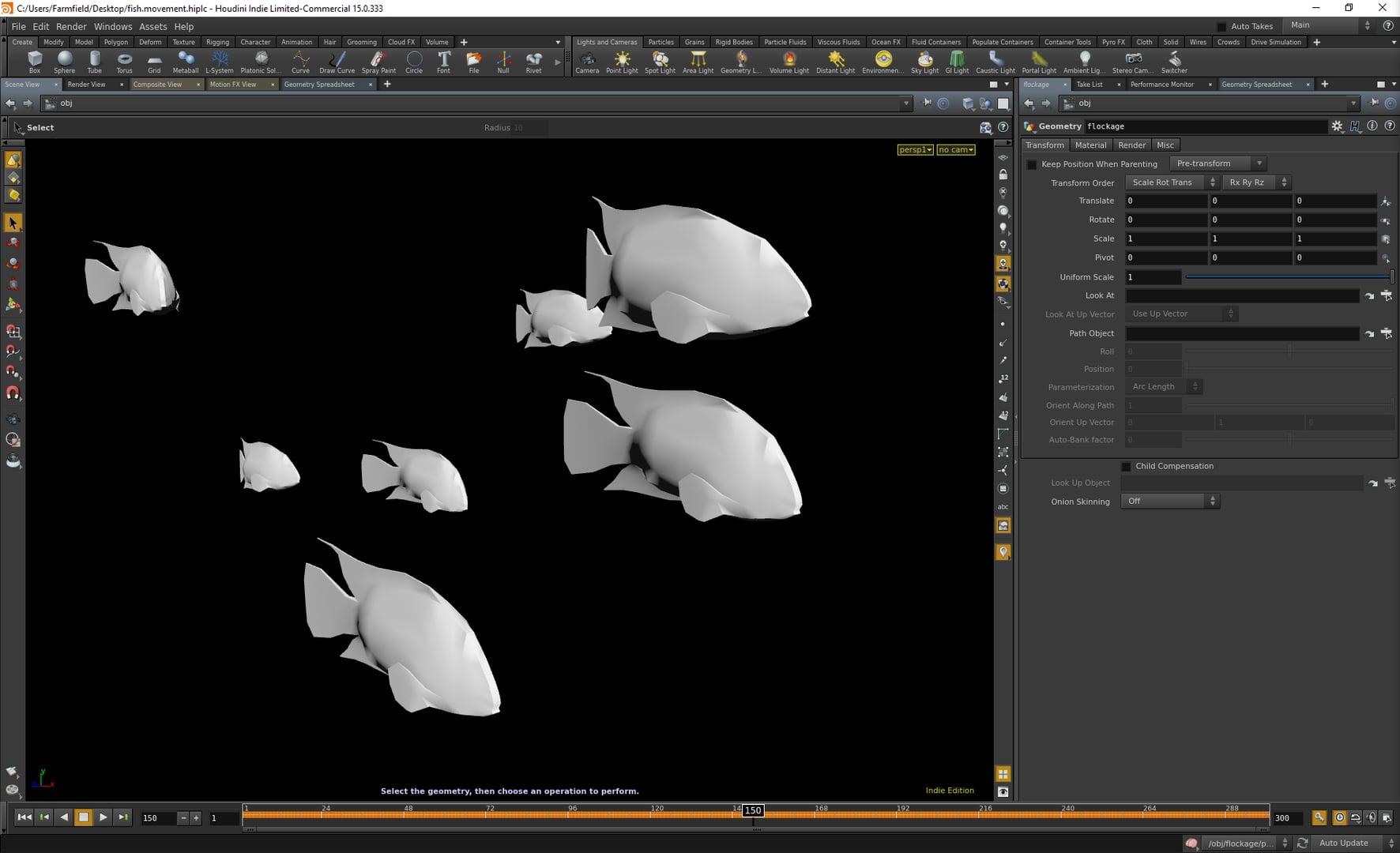 Houdini - Fish Swim-Motion (scene file) on Vimeo