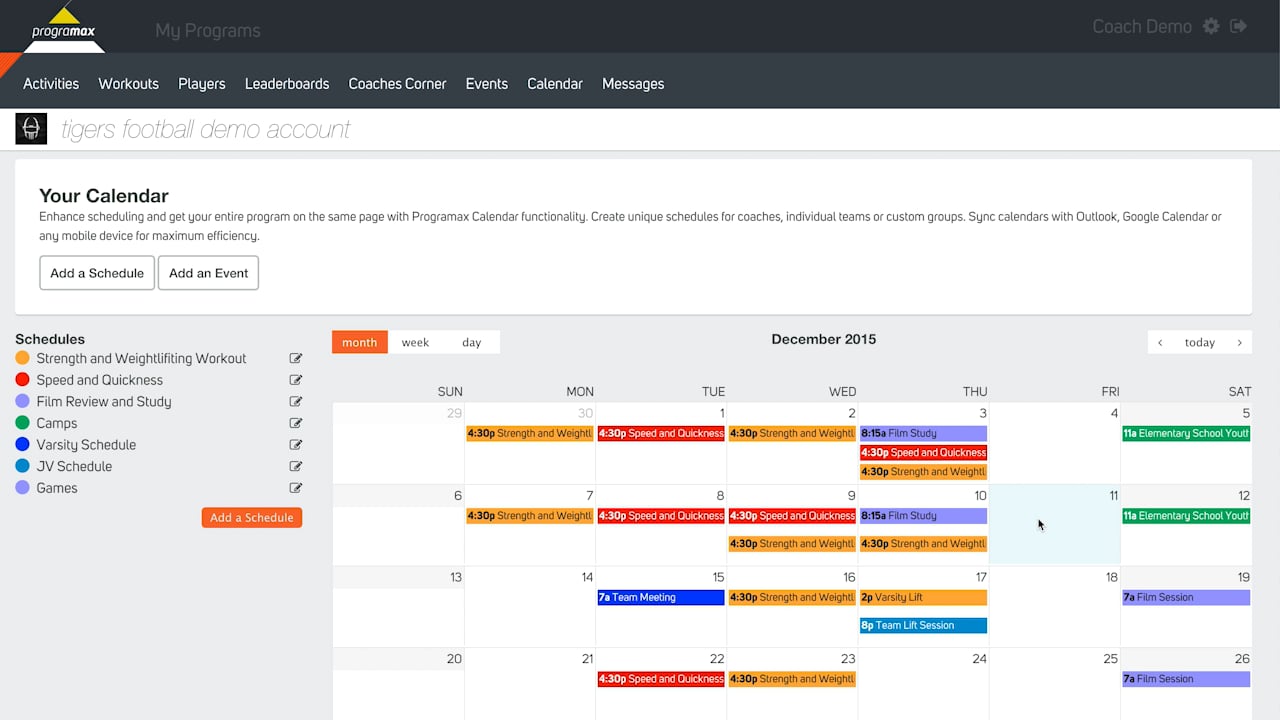Programax Calendar Overview on Vimeo