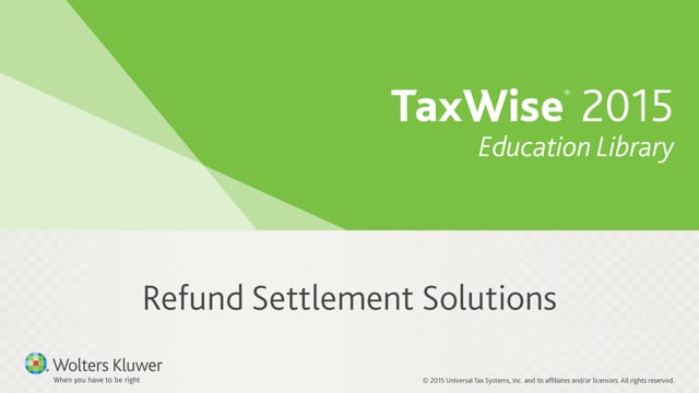 TaxWise 2015 Education Library on Vimeo