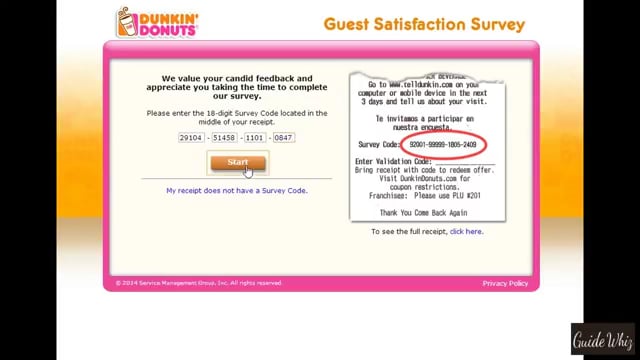 Dunkin Donuts Survey Guidance on Vimeo