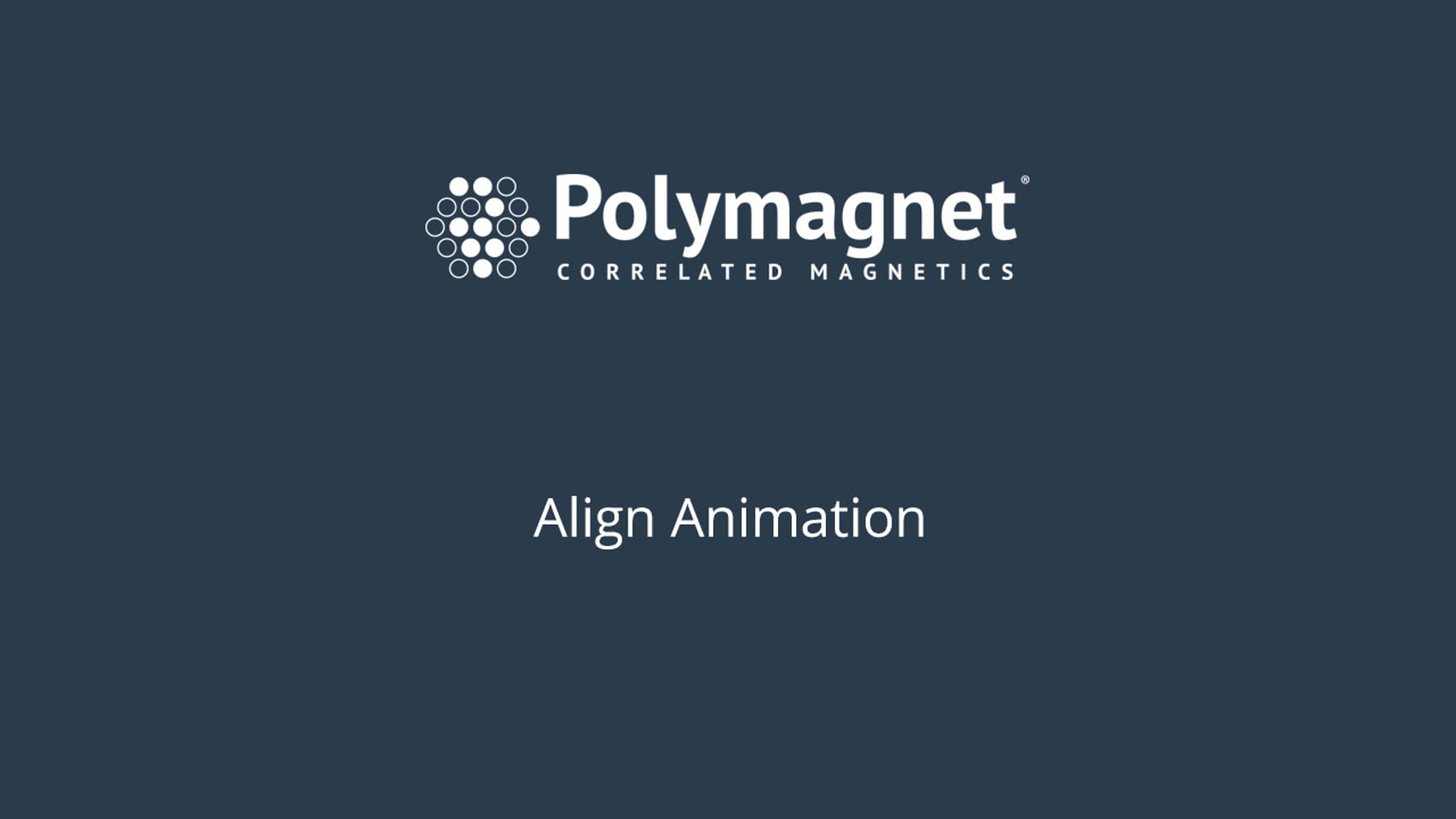 Correlated Magnetics Align Polymagnet Animation
