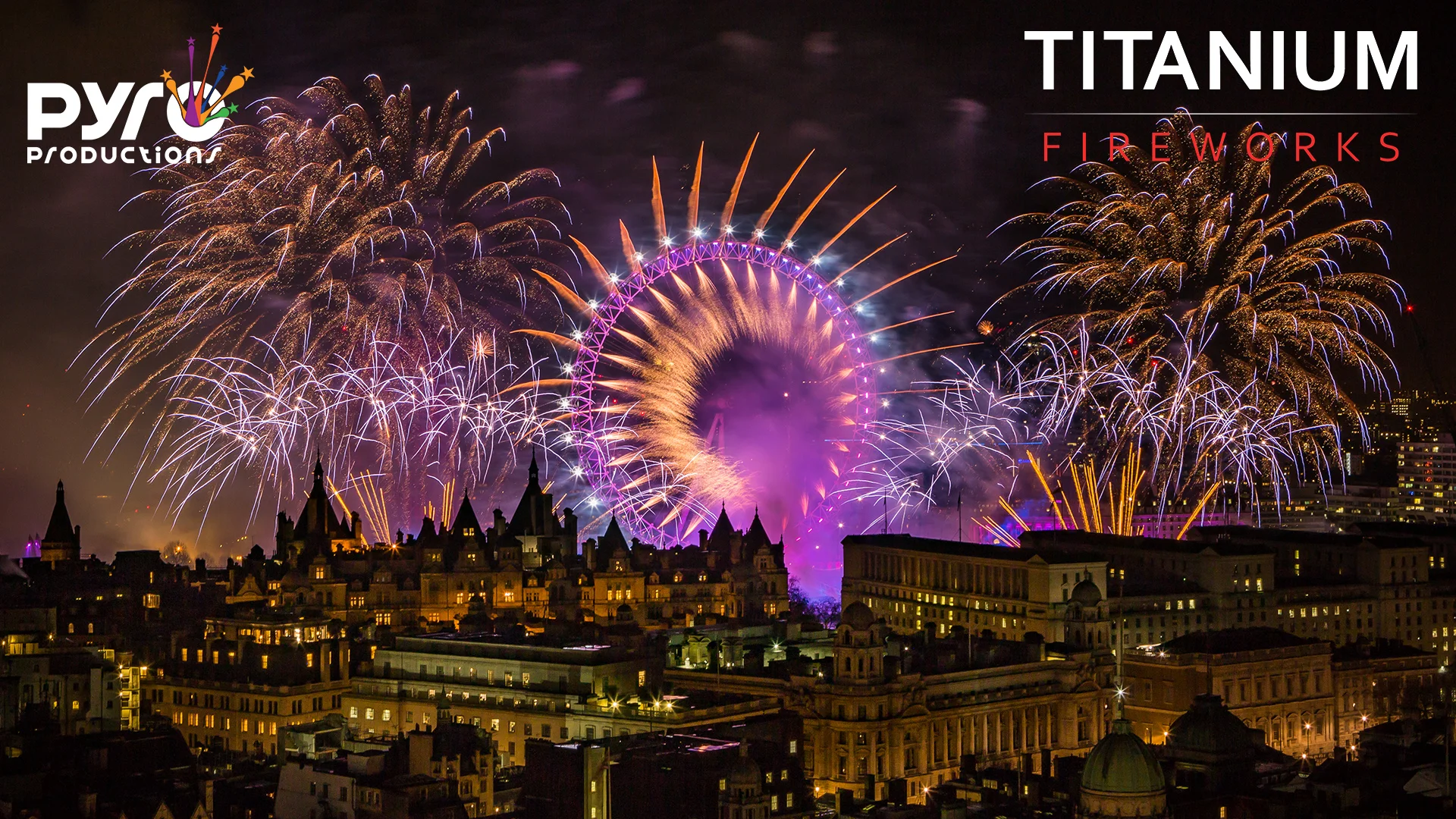 Titanium Fireworks - London New Years Eve 2016 Fireworks