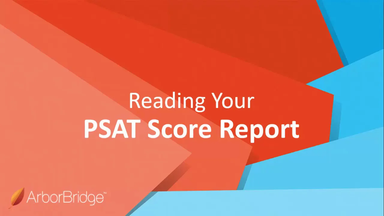 Reading Your PSAT Score Report
