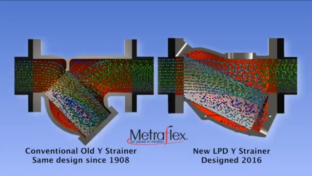 Metraflex LPD (low pressure drop) Y-Strainer saves energy on Vimeo