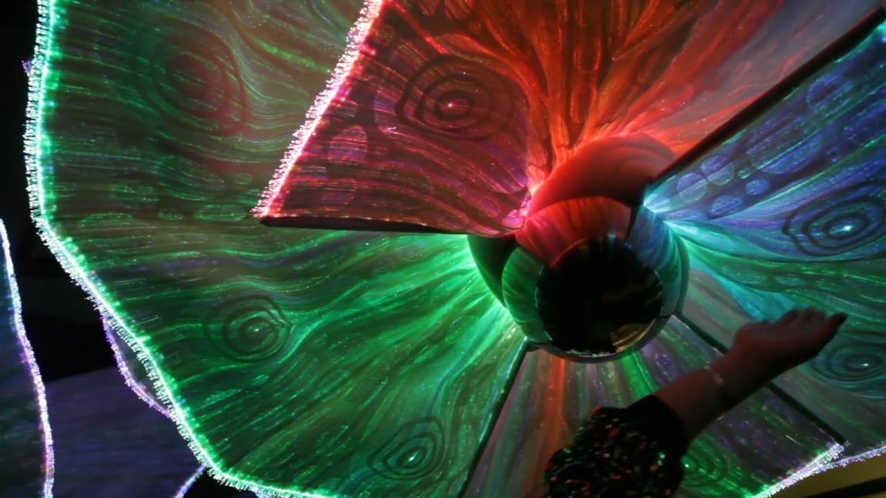 Malin Bobeck - Those who affected me - Optical fiber textile sculpture ...