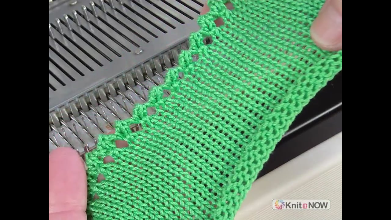 Picot and Eyelet Hem | Machine Knitting Tutorial
