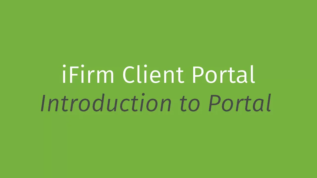 PRT1.1 Using iFirm Portal on a day to day basis on Vimeo