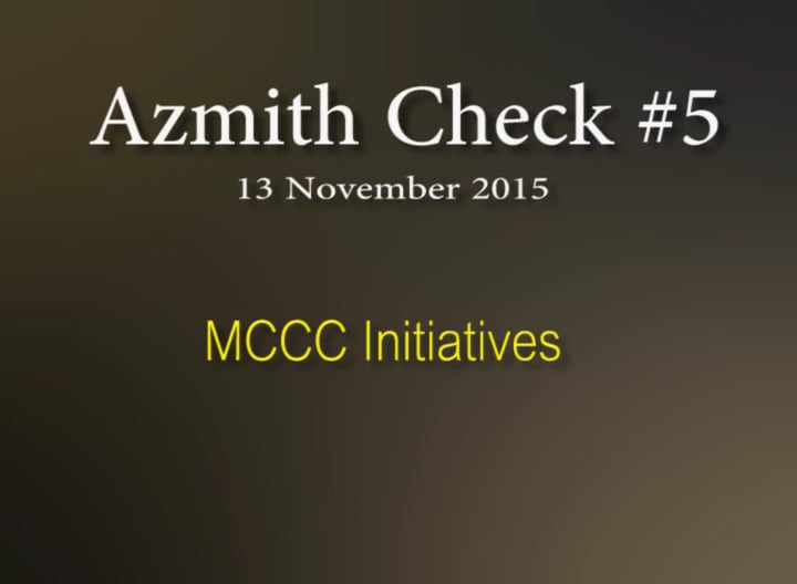 Azmith Check 5, Nov 13 2015 PT 02 MCCC Initiatives on Vimeo
