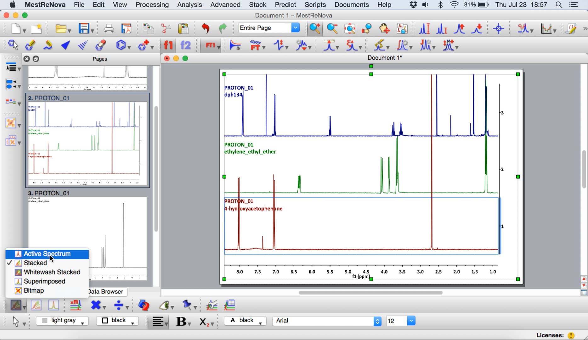 Spectrum Comparison in MNova - Stacked Spectra on Vimeo
