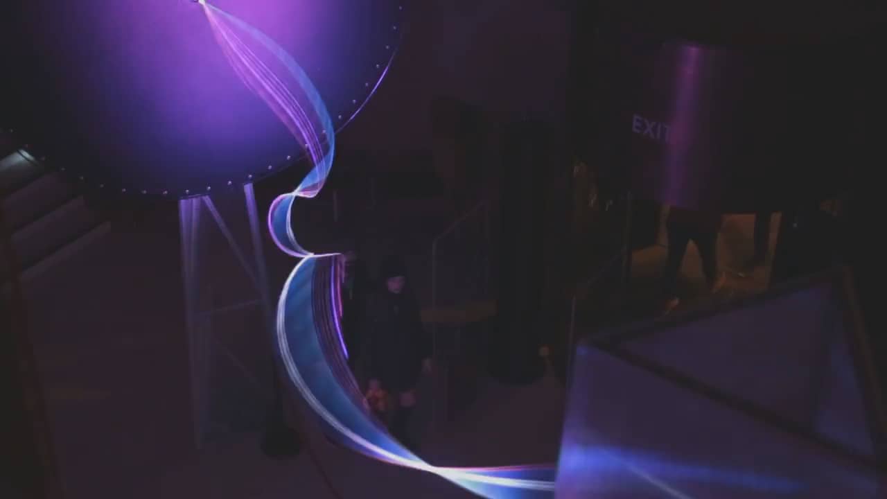 Kinetic Light Sculpture - Light Wave Power - created by Paul ...