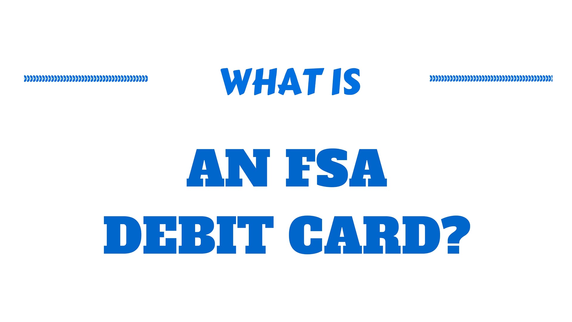 FSA Debit Card Overview on Vimeo