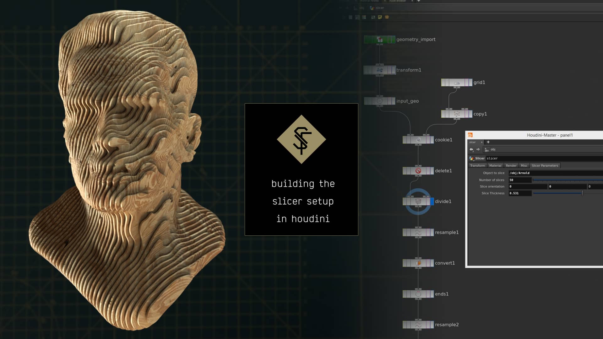 Building the slicer setup in Houdini on Vimeo
