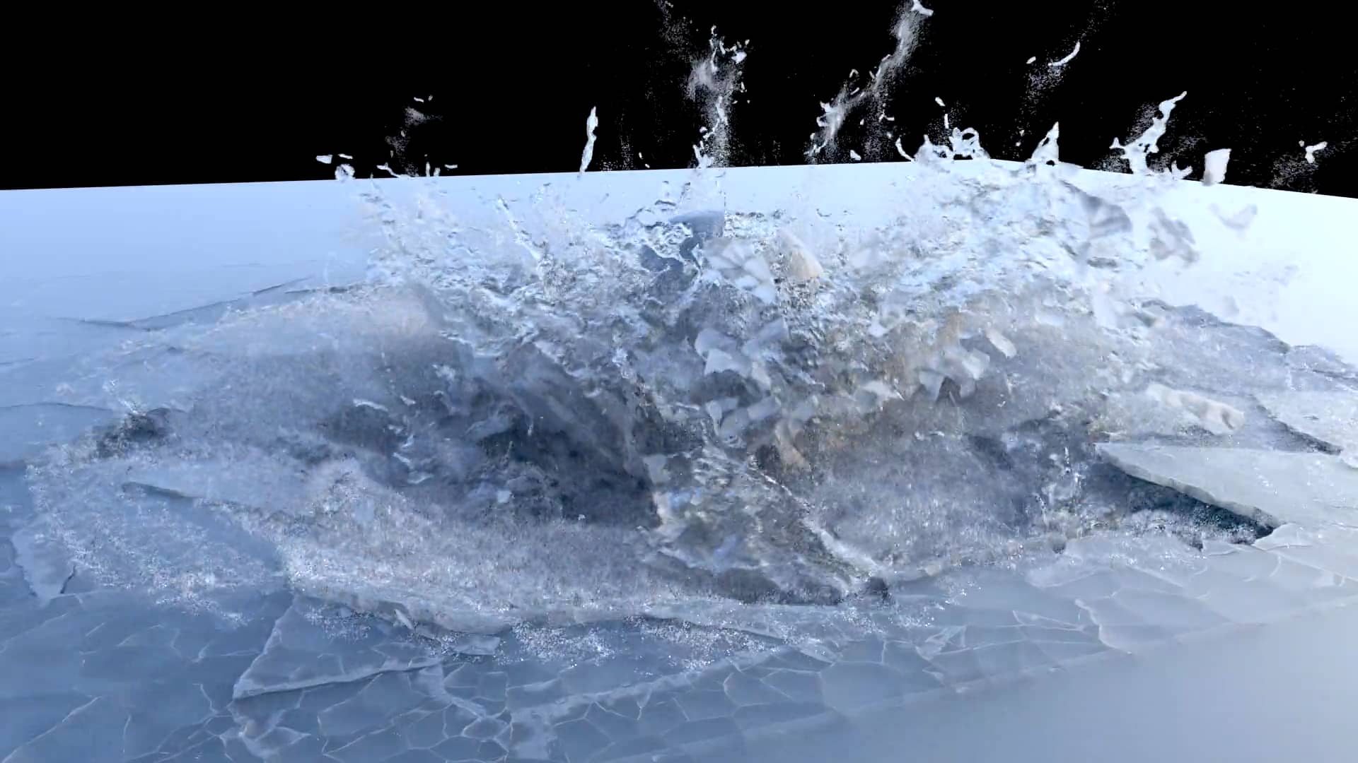 Cracked ice lake on Vimeo