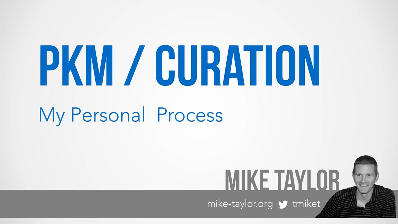 My Personal PKM Process on Vimeo