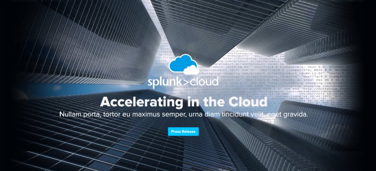Splunk - Cloud Hero banner / skyward concept on Vimeo