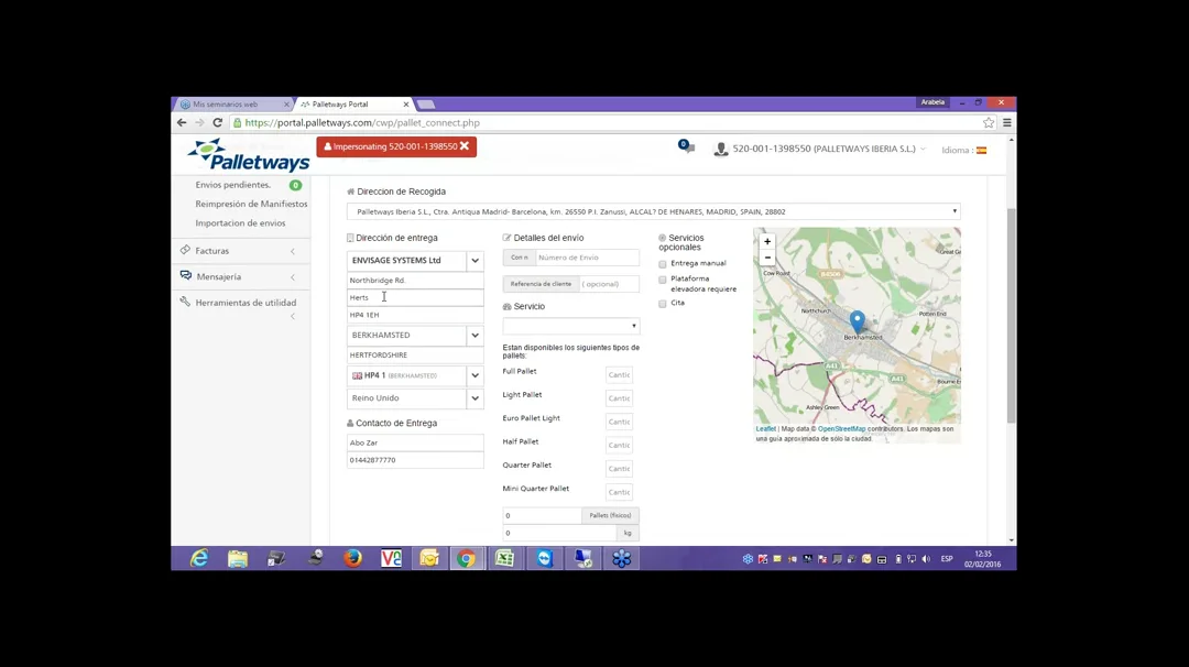 Palletways Portal Clientes -- Pallet Connect on Vimeo
