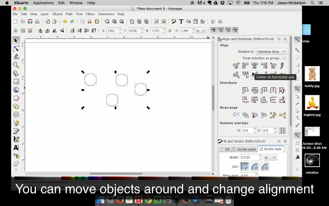 Align and Distribute Objects - Inkscape on Vimeo