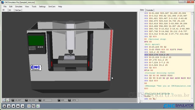 Curso Programação CNC para Centro de Usinagem - CNC Simulator PRO on Vimeo