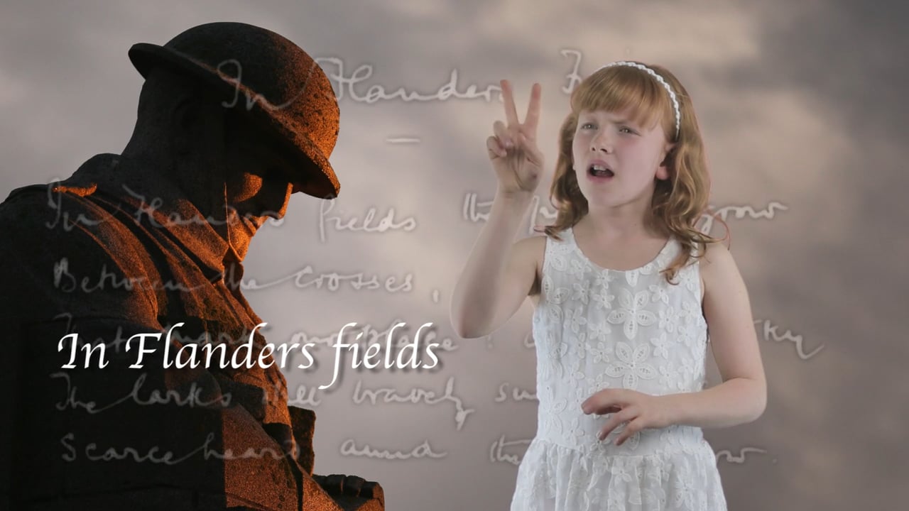 'In Flanders Fields' Poetry in British Sign Language