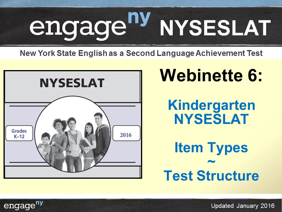 NYSESLAT Webinette 6: Kindergarten NYSESLAT on Vimeo