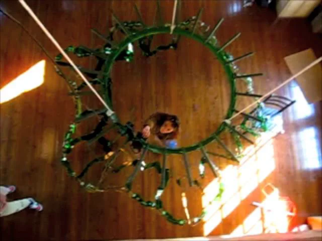 Kinetic Sculpture -- Meridith Pingree -- Green Monster, art installed ...