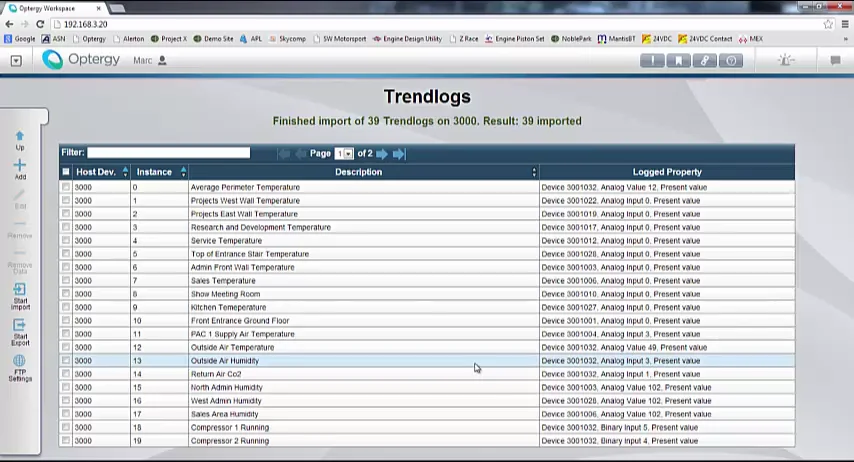 Tutorial 5.5 - Importing Trend logs