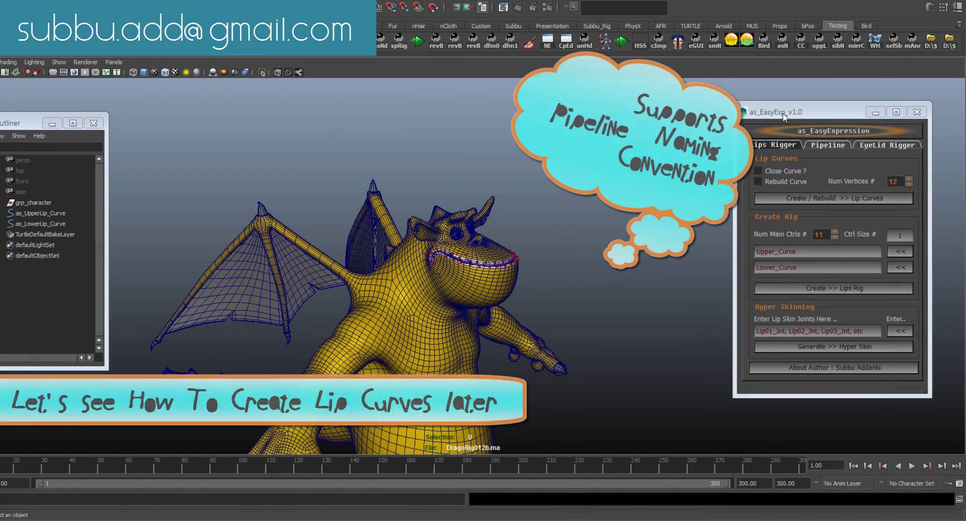 as_EasyExp : Facial Rigging - Lips Auto Rigger & Hyper Skinning on Vimeo