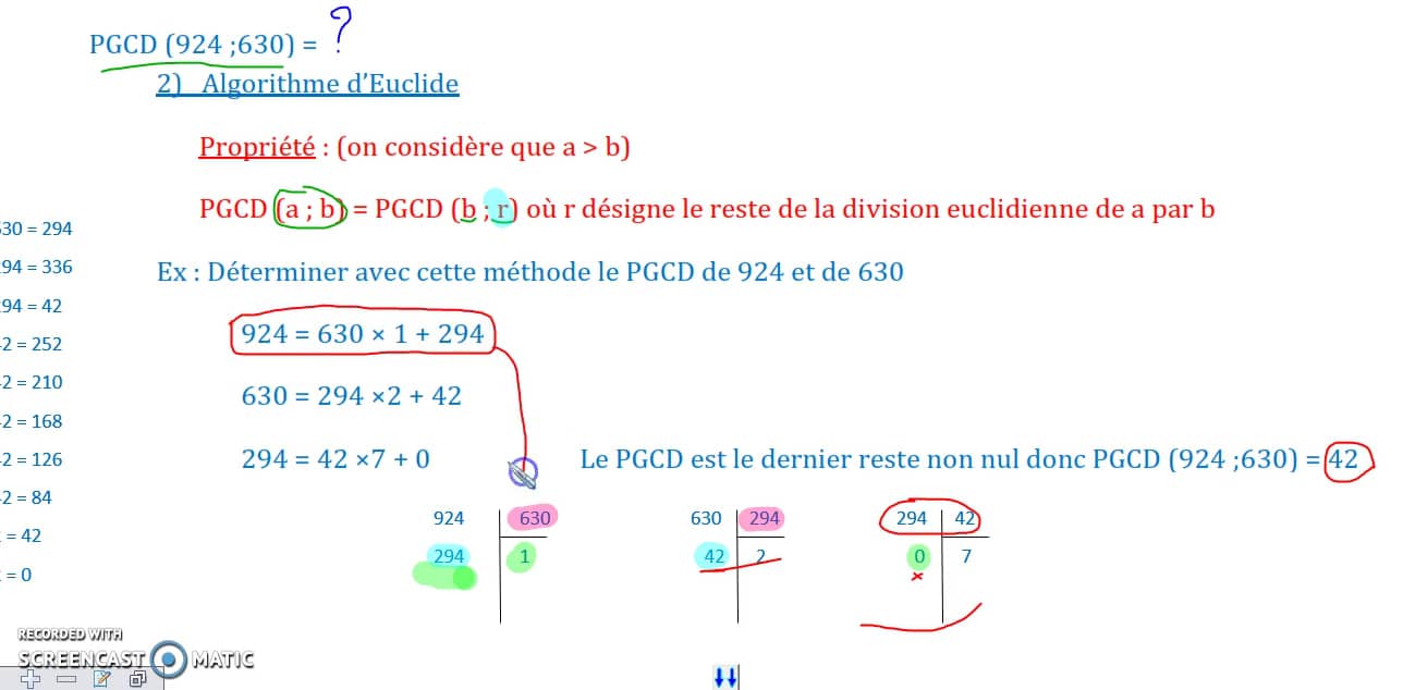 PGCD algorithmes on Vimeo
