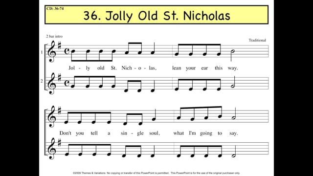 Jolly Old St. Nicholas | MusicplayOnline