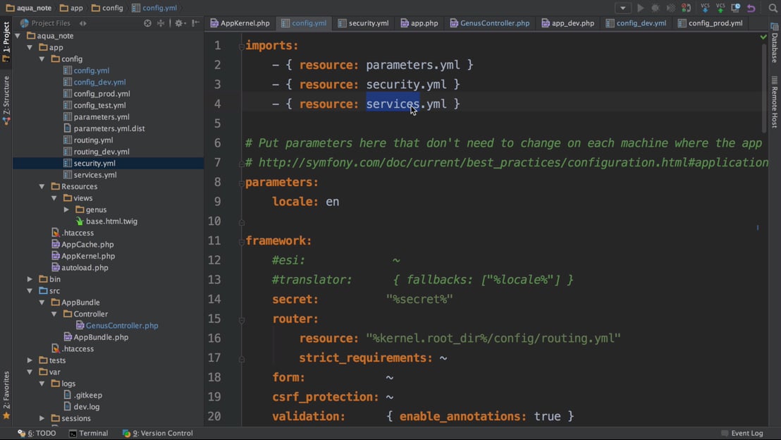 Caching in the prod Environment Only > Symfony 3 Fundamentals: Bundles, Configuration ...