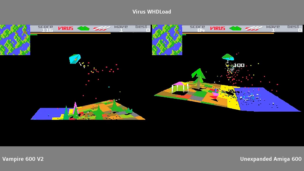 Amiga 600 + Vampire 600 V2: Virus - Amiga Game (1988, Firebird) on Vimeo