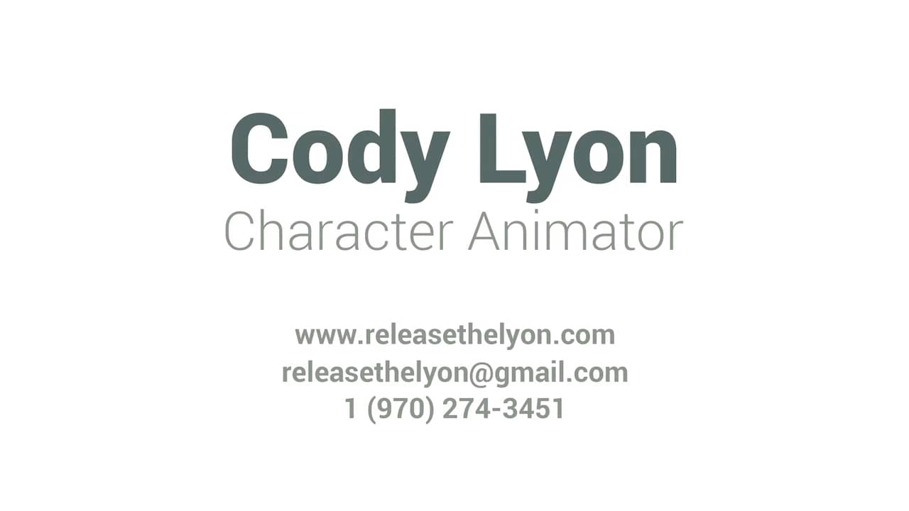 Cody Lyon 2016 Animation Demo Reel on Vimeo