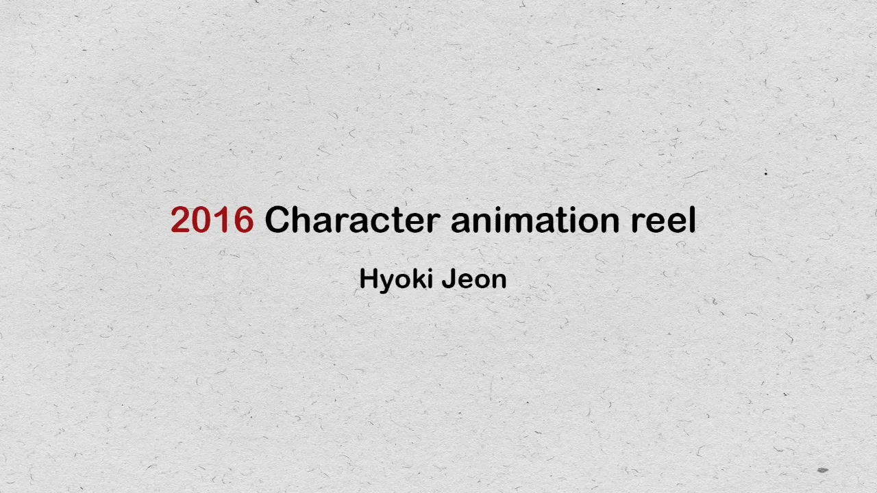 2016 Character animation reel