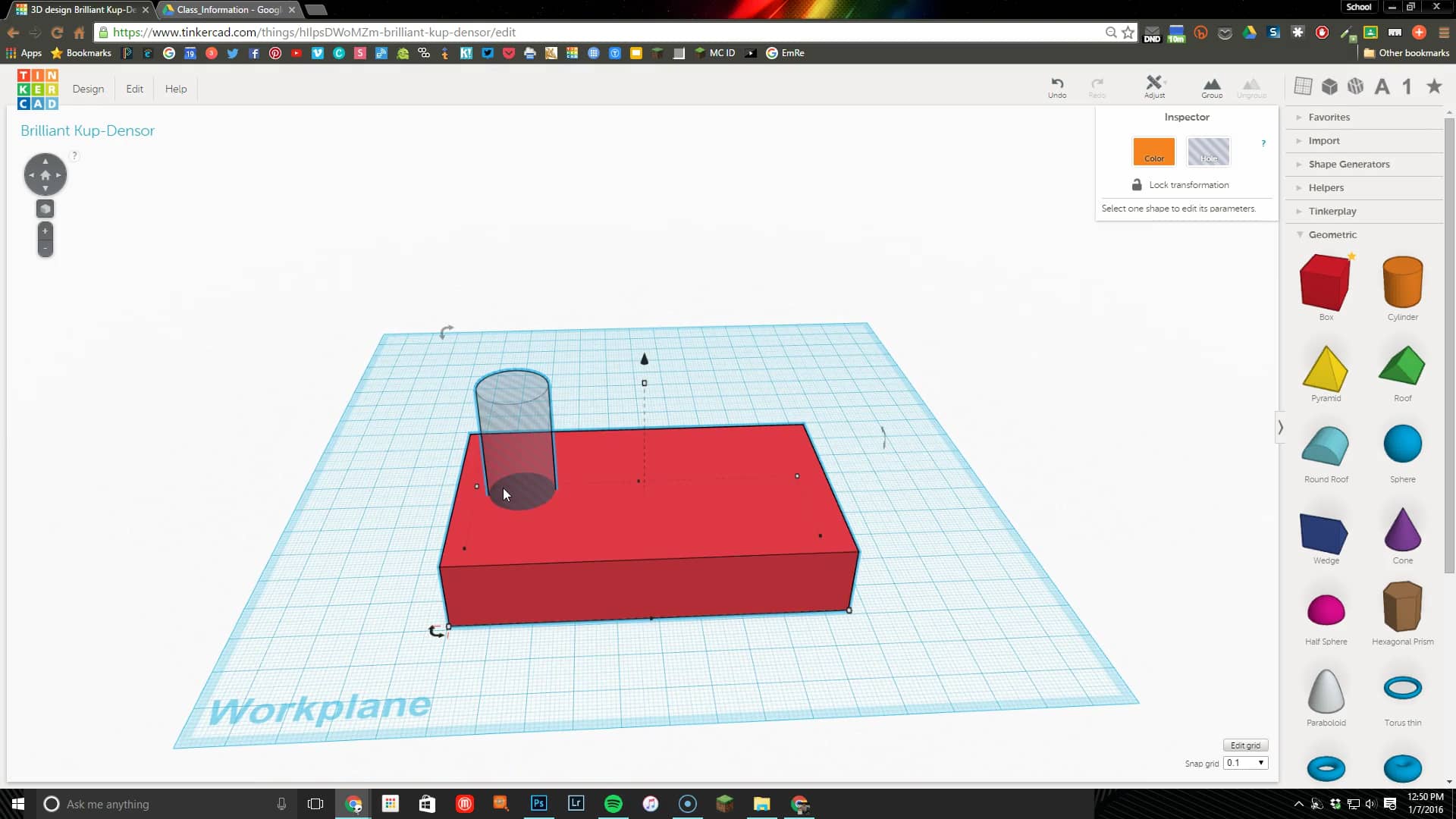 Making Holes in an Object in Tinkercad on Vimeo