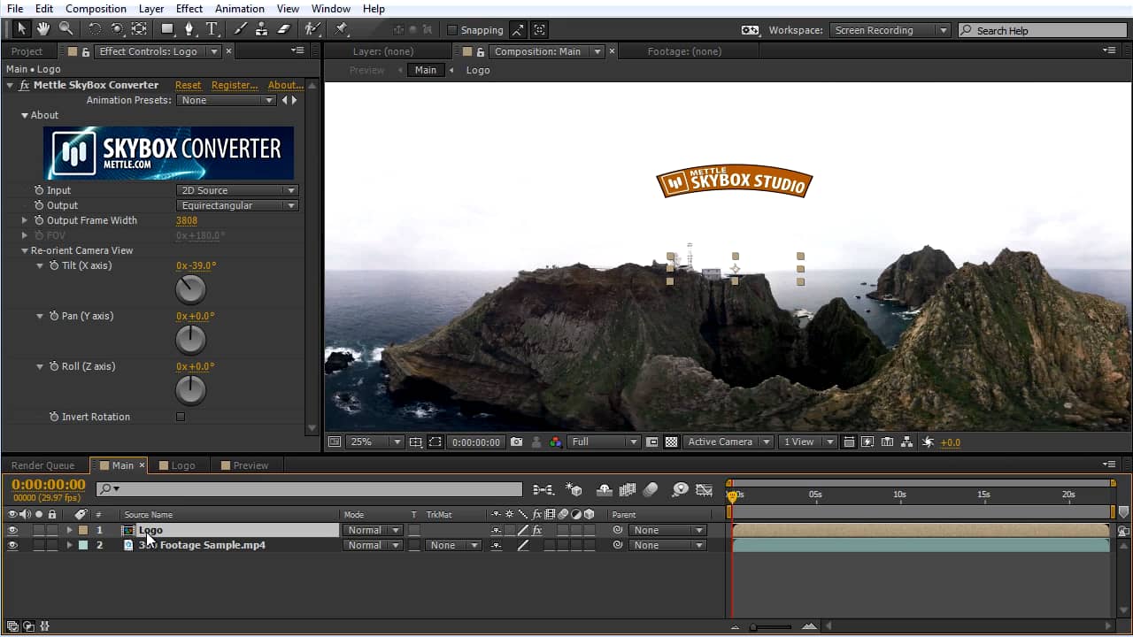 How to Add Text, Logo, and 2D video onto 360° Footage | SkyBox Studio on Vimeo