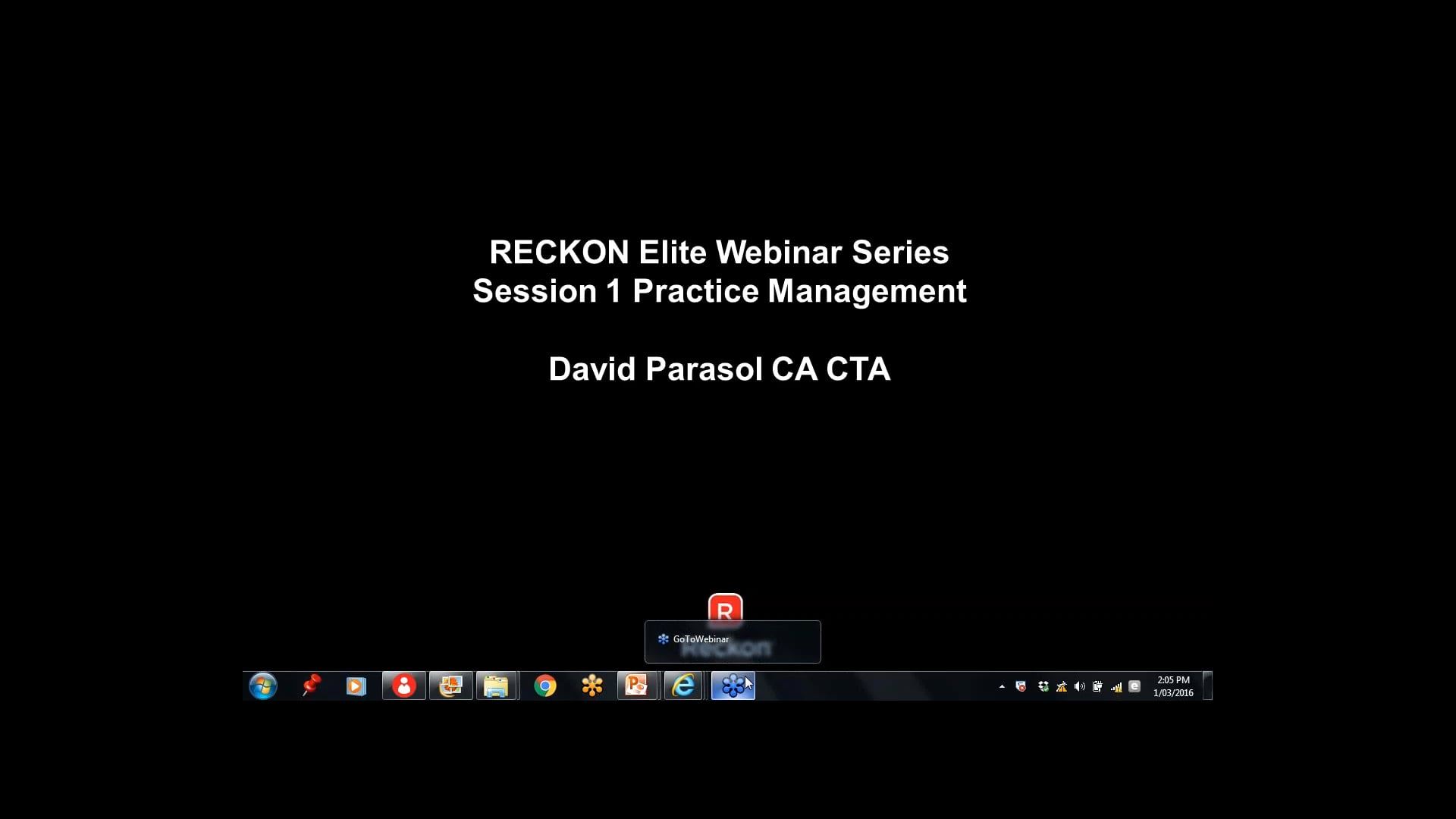 2016-03-01 Reckon Elite Practice Management - Module 1 on Vimeo